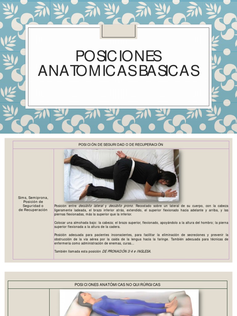 Posiciones Anatomicas Basicas | PDF | Cirugía | Términos anatómicos de ...