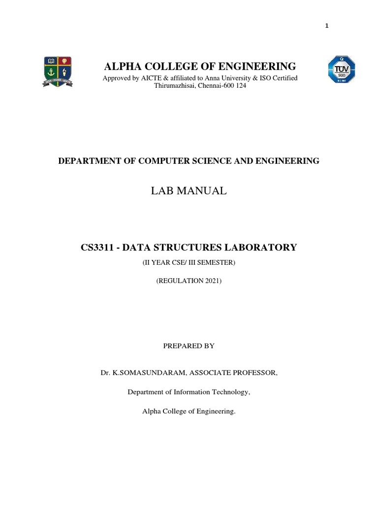 CS3311 DS Lab Manual | PDF | Queue (Abstract Data Type) | Theoretical Computer Science