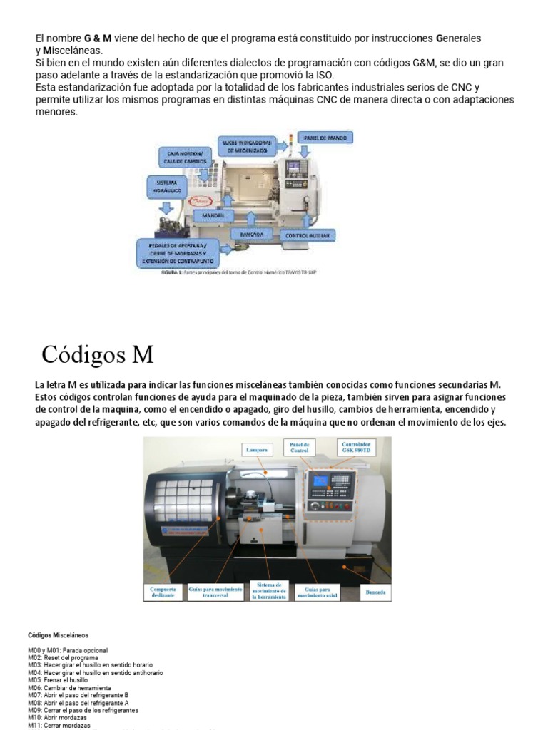 Codigos M | PDF | Control numerico | Hardware de la computadora