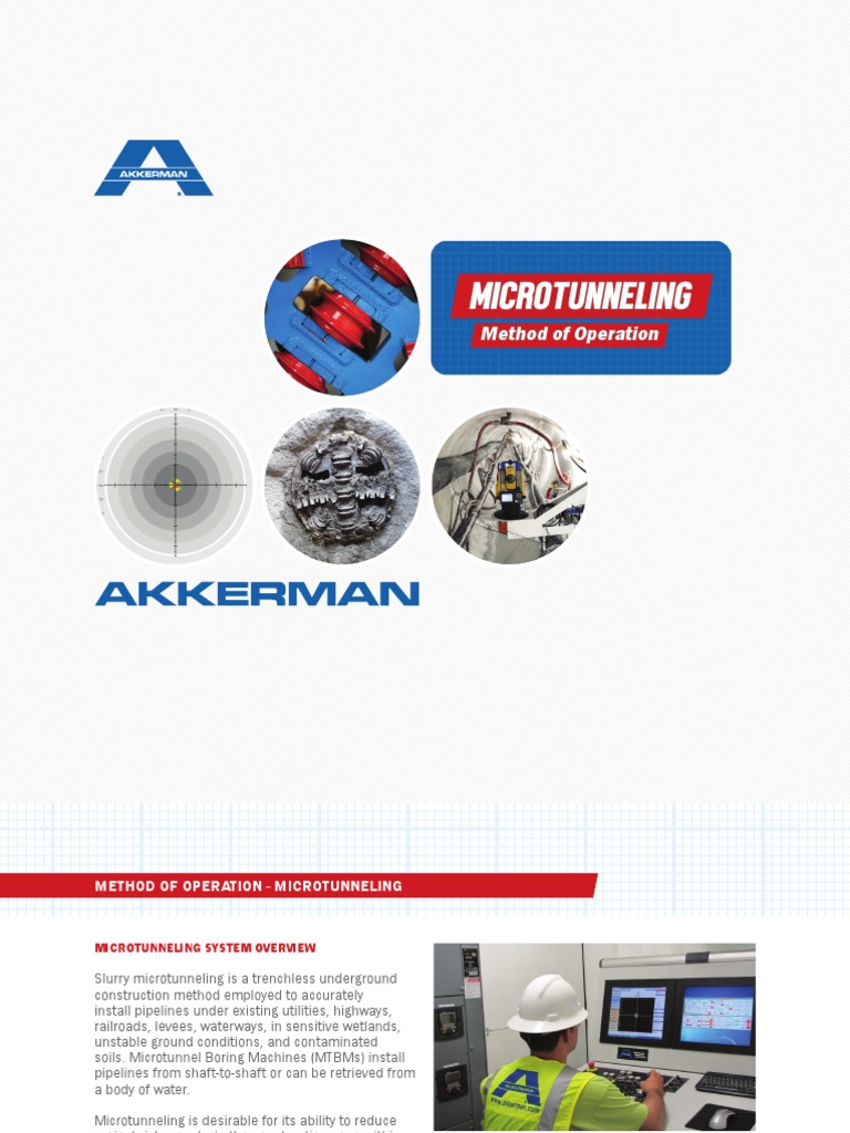 Microtunneling Method Statement Booklet | PDF | Pump | Pipe (Fluid ...