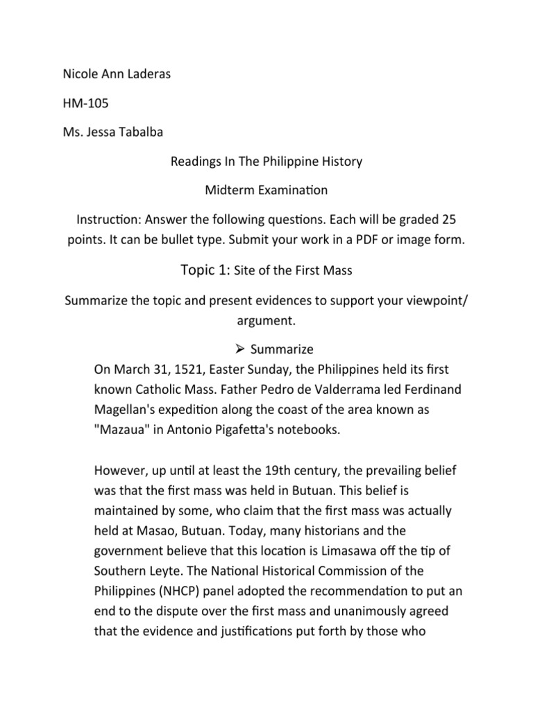 RPH Midterm Exam | PDF | Philippines