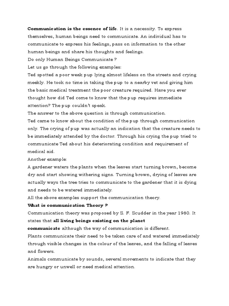 Communication theory | PDF | Communication | Psychology
