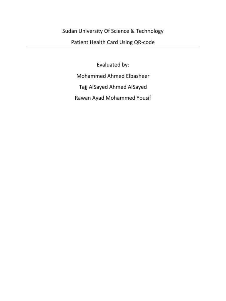 Streamlining Patient Care Through Digital Health Records: A QR Code ... Streamlining Patient Care Through Digital Health Records: A QR Code ...