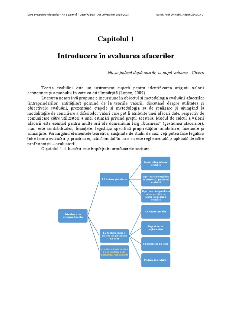 Curs Eval Af - Capitolul 1 - Introducere Eval Af | PDF