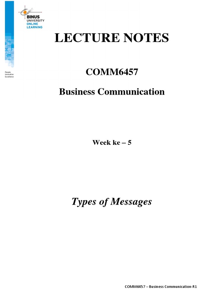 LN 5 - Types of Messages | PDF