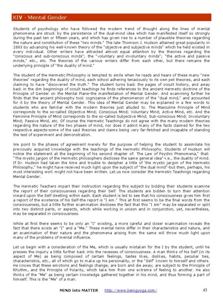 Kybalion 43-46 | Download Free PDF | Mind | Consciousness