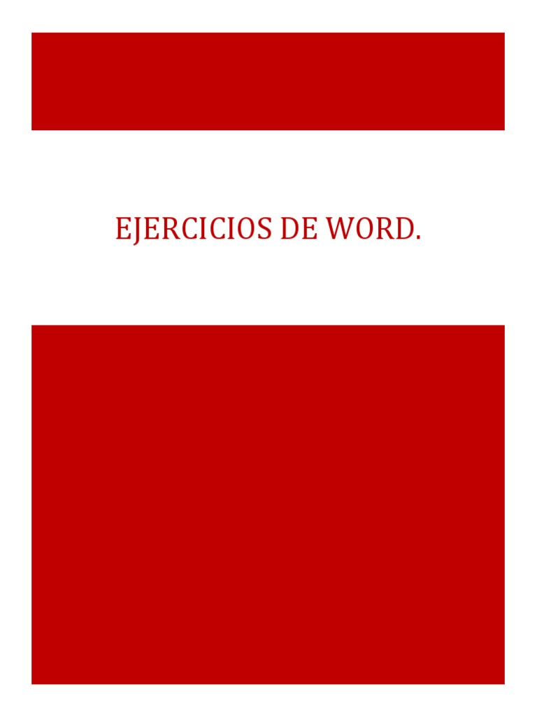 Ejercicios Word Basicos | PDF | Patata | Nieve