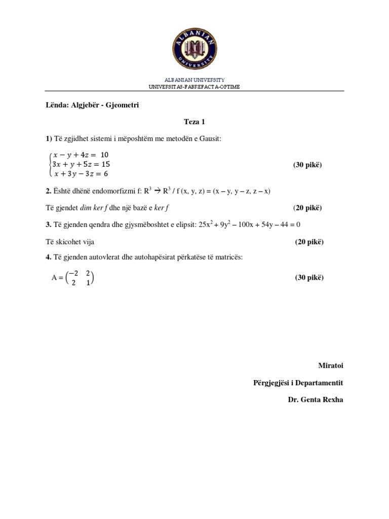 Algjeber-Gjeometri Edit 1642422695601 | PDF