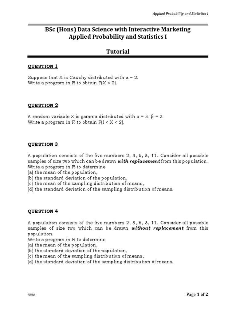 R Programming - Tutorial | PDF