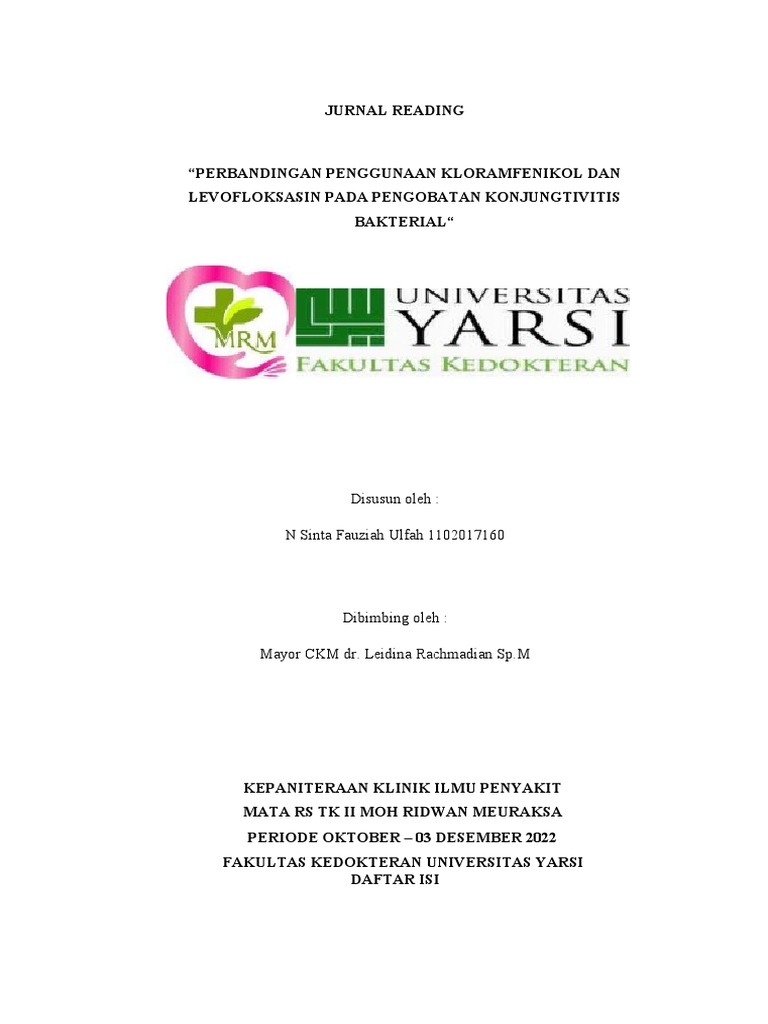 Jurnal Dan Referat Konjungtivitis N Sinta Fauziah Ulfah 1102017160 | PDF