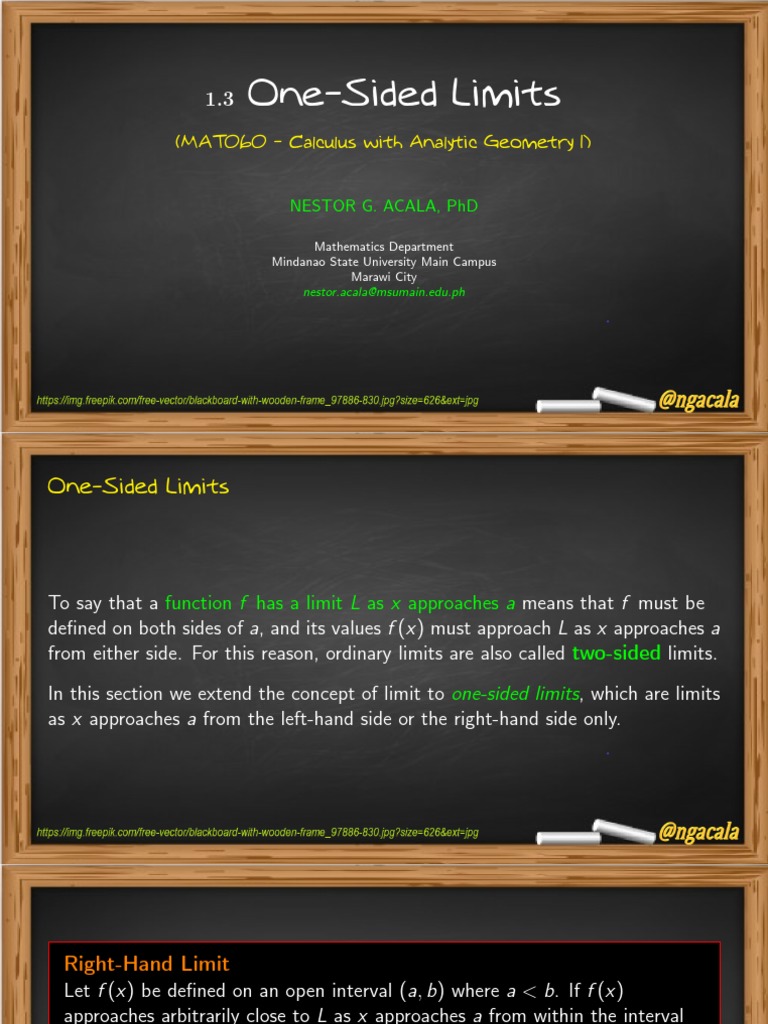1.3 One Sided Limits0001 | PDF | Square Root | Function (Mathematics)