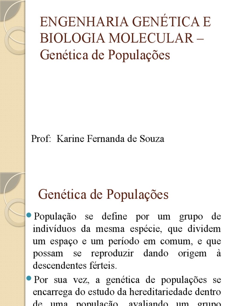 Genética de Populações: Conceitos e Fatores | PDF | Evolução | Genética