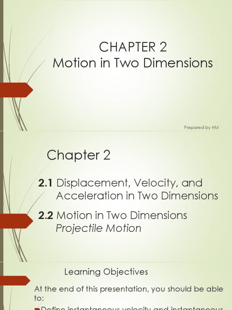 Understanding 2D Motion and Projectile | PDF | Acceleration | Velocity