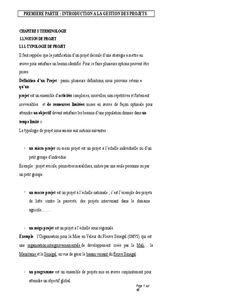 Techniques de Planification Opérationnelle Des Projets | PDF | Risque | Partie prenante