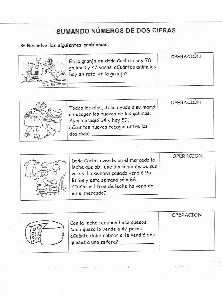 Sumando Numeros de Dos Cifras | PDF