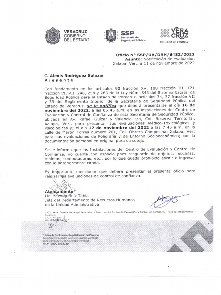 Oficio de Notificacion | PDF