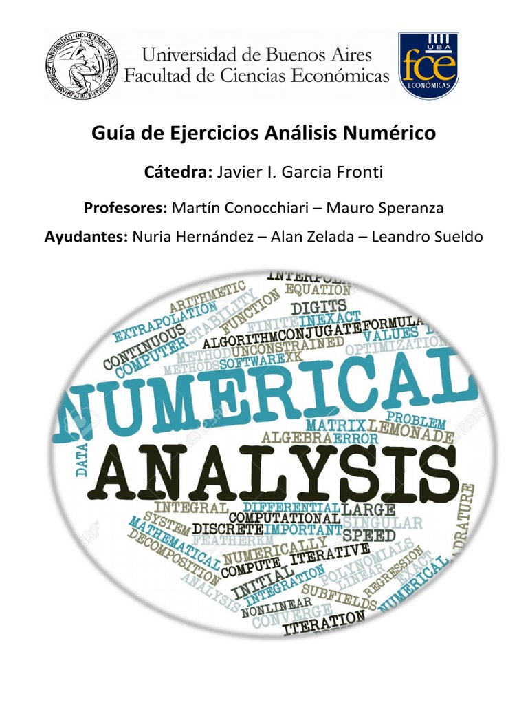 Análisis Numérico - Guia de Ejercicios | PDF | Spline (Matemáticas) | Informática teórica