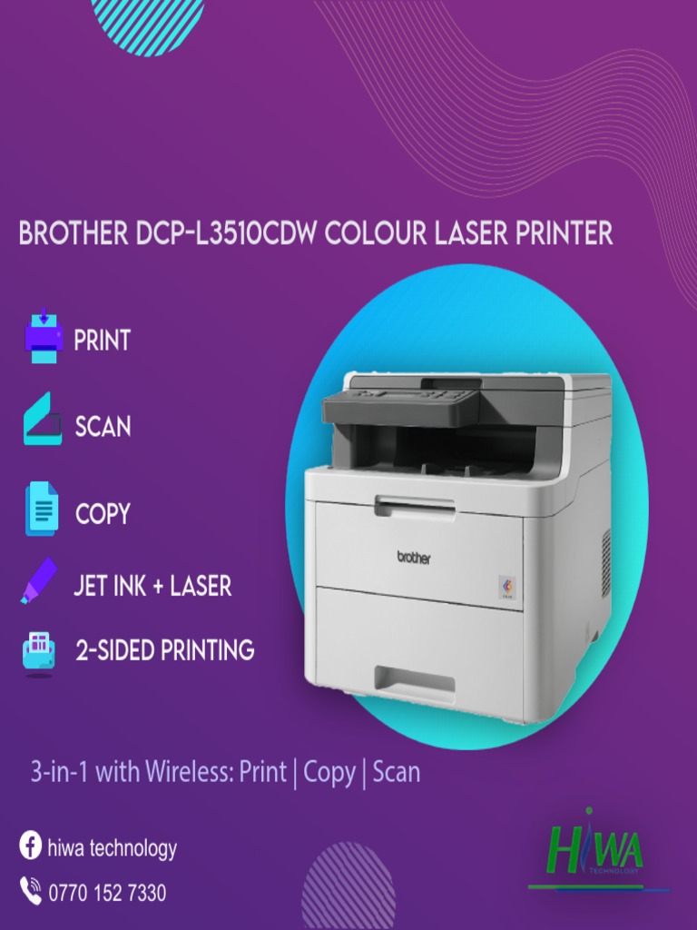 Brother DCP-L3510CDW Colour Laser Printer | PDF