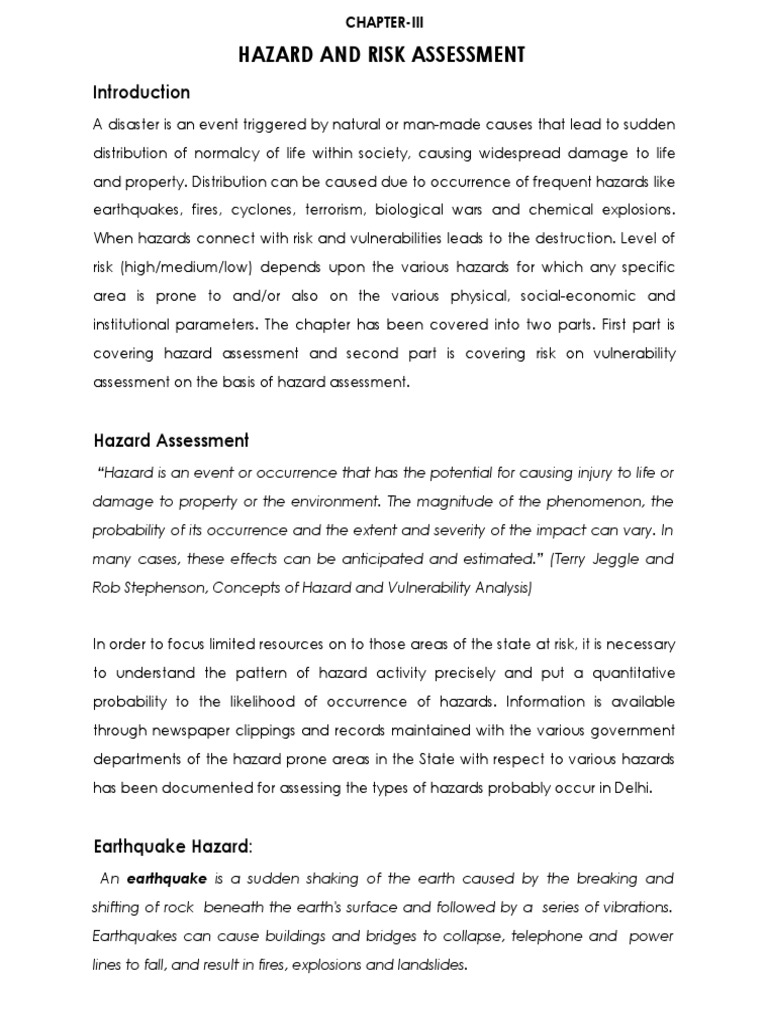 Hazard and Risk | PDF | Hazards | Earthquakes