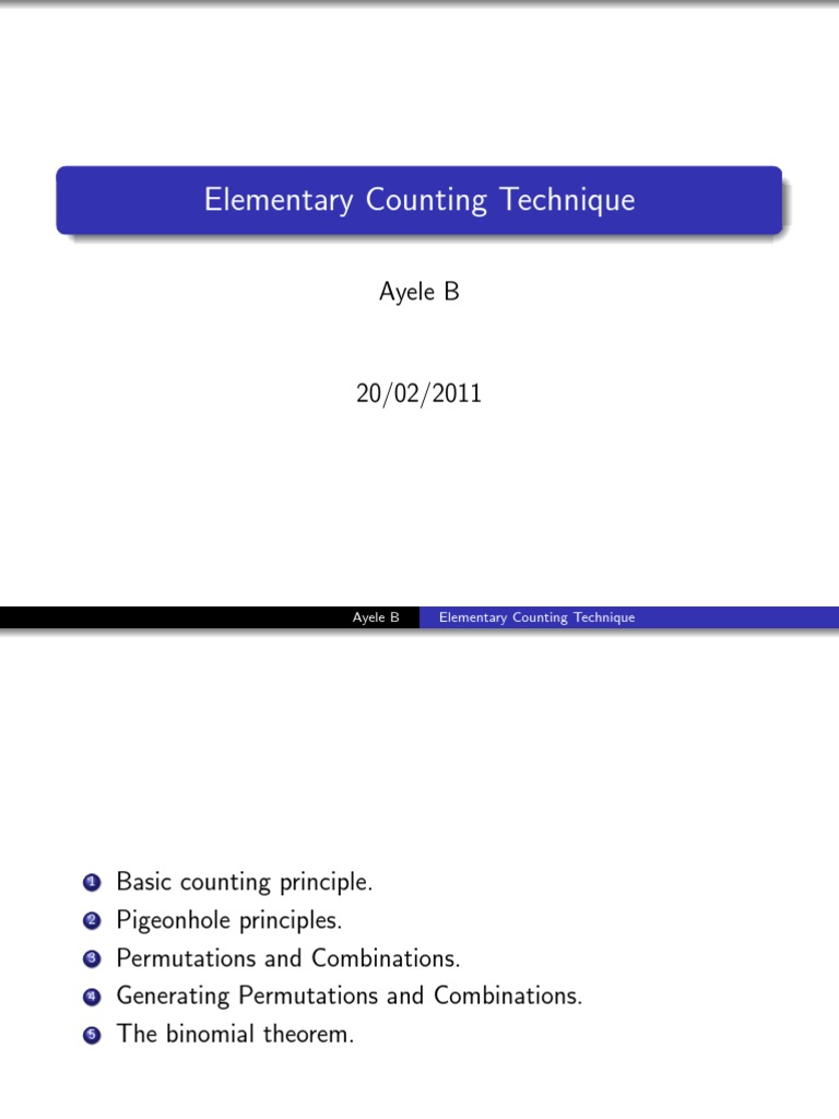 Elementary Cou - Principle | PDF