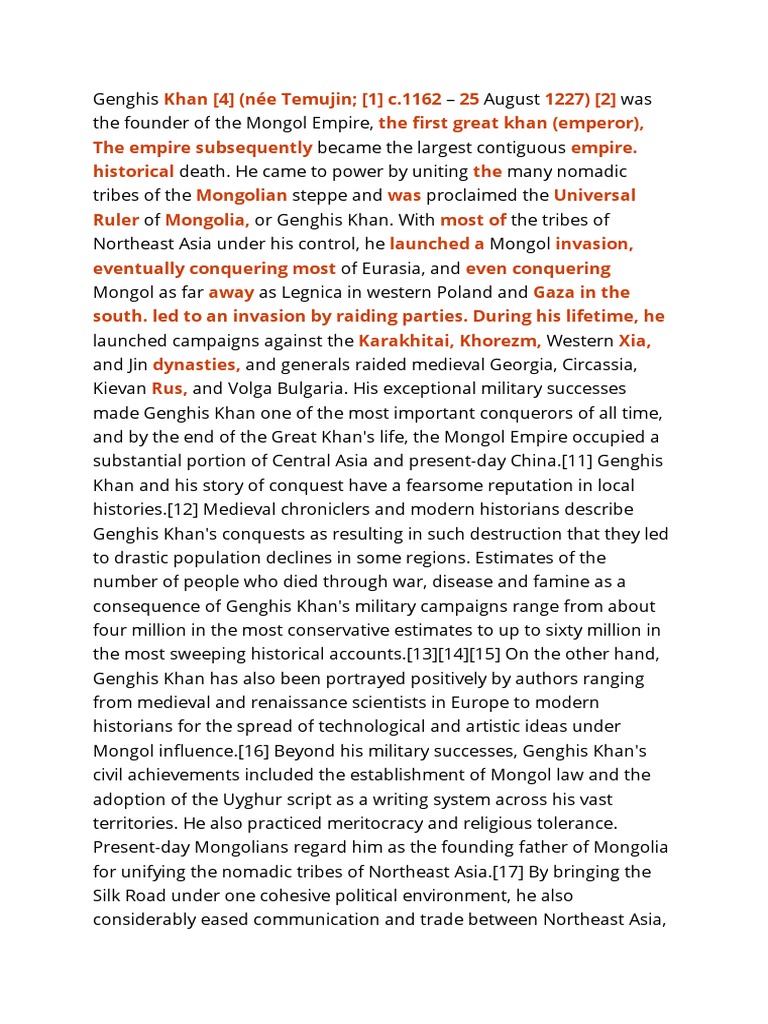 Genghis Khan | PDF