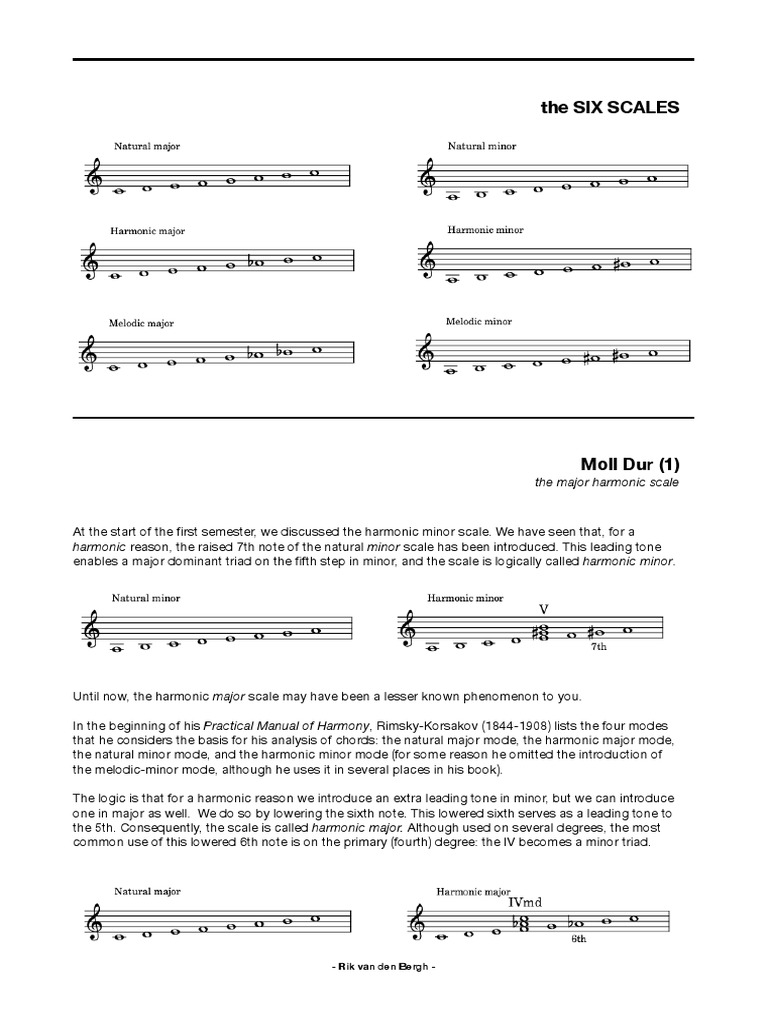 Moll Dur | PDF | Minor Scale | Harmony