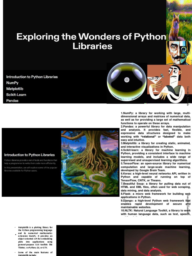 Python Libraries | Download Free PDF | Xml | Python (Programming Language)