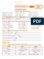 LES REGISTRES DE LANGUE Exercices | PDF | Linguistique | Grammaire