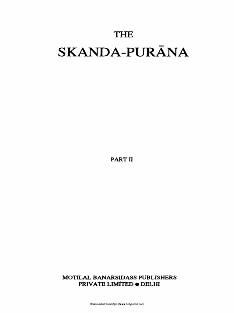 The Skanda Purana Part 2 | PDF | Shiva