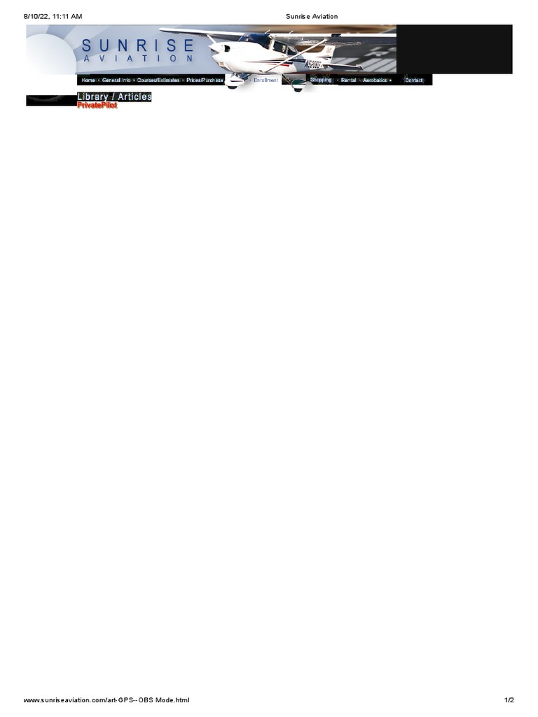 Sunrise Aviation | PDF | Instrument Flight Rules | Global Positioning ...