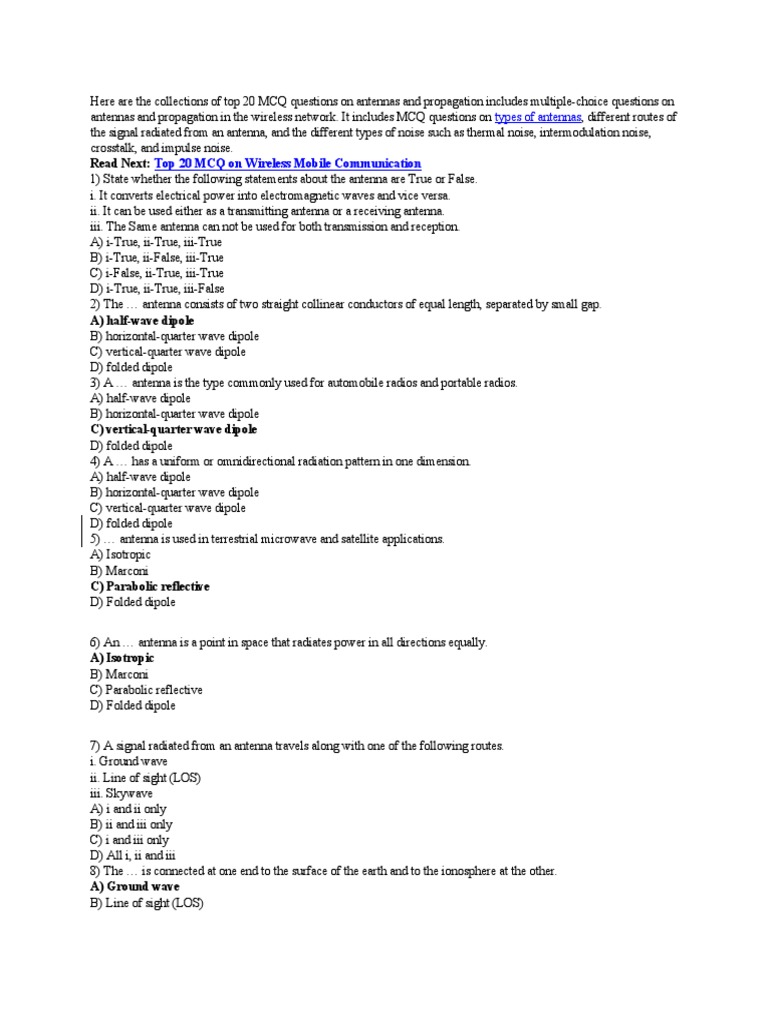 Antenna | Download Free PDF | Antenna (Radio) | Radio Propagation