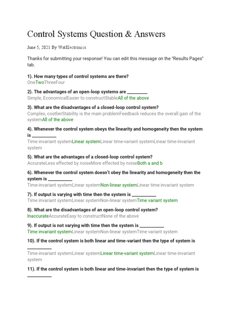 CS1 Q&a | PDF | Control Theory | Electric Motor