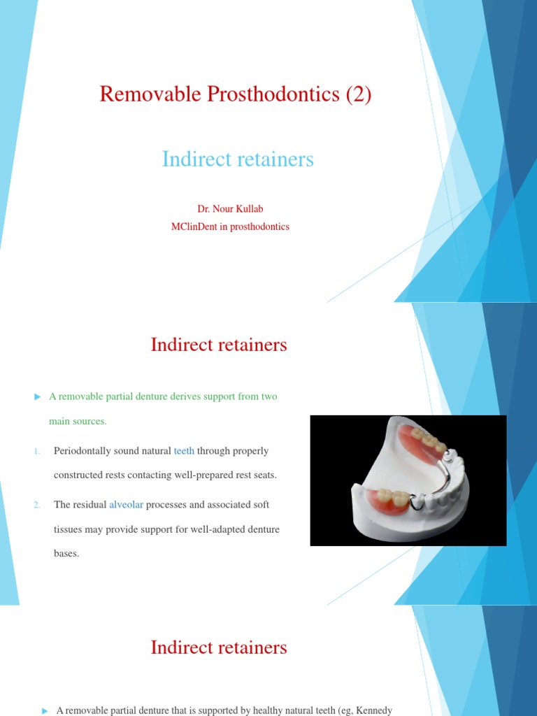 7 - Indirect Retainers1pptx | PDF | Dentures | Mouth