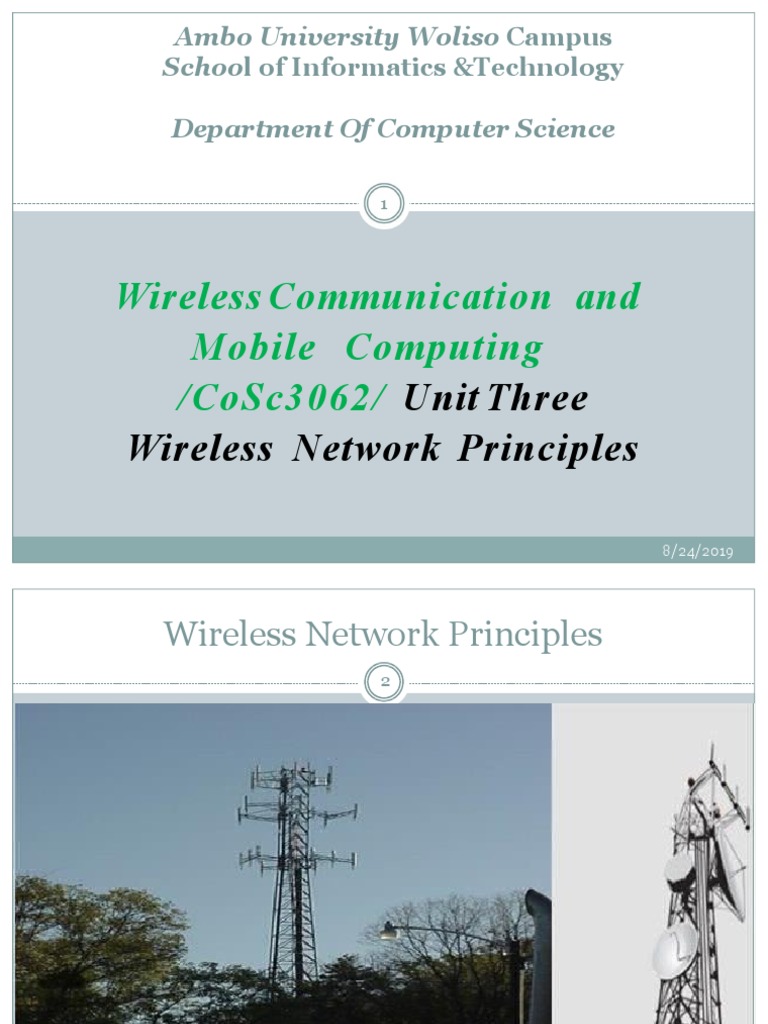 Chapter 3 Wireless Network Principles 1 | PDF | Channel Access Method | Modulation
