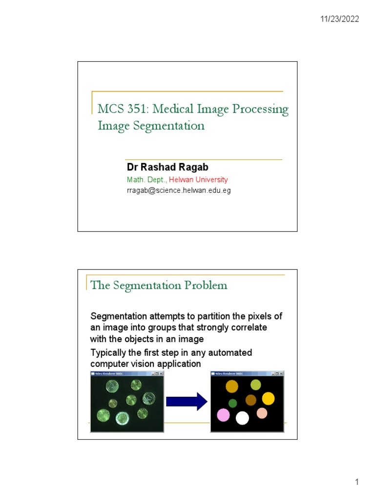 Mip6r 1 | PDF | Image Segmentation | Computer Science