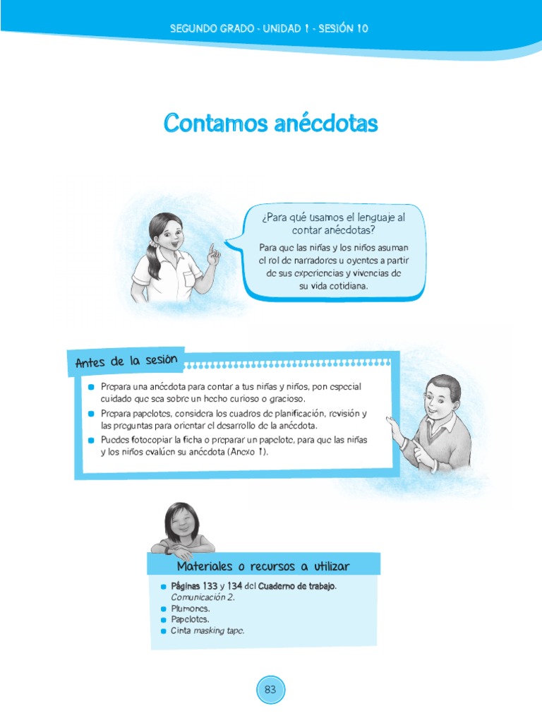 SEGUNDO GRADO Contamos Anécdotas | PDF