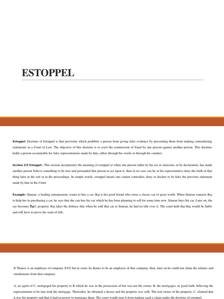 Estoppel 2 | PDF | Leasehold Estate | Estoppel