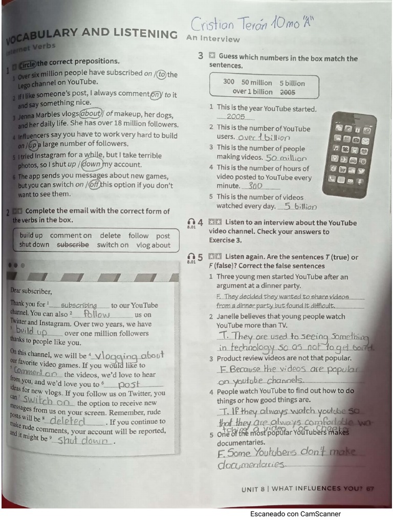 Workbook Pág 67 - Cristian Terán | PDF