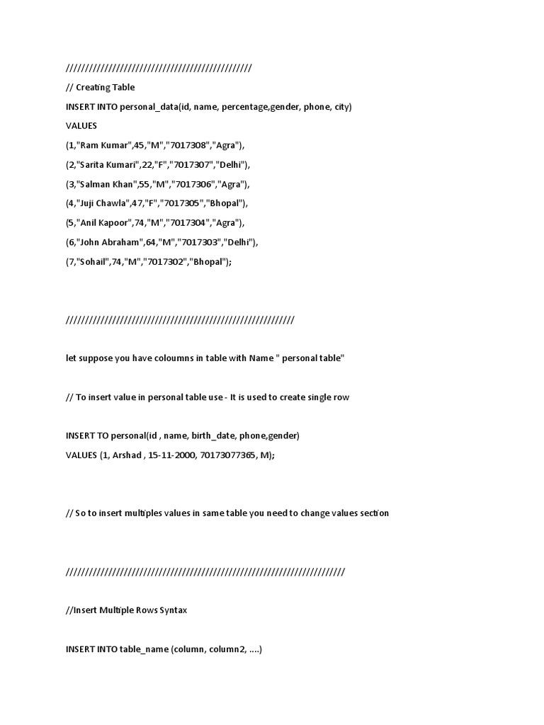 MySql Points | PDF | Information Retrieval | Data Management Software MySql Points | PDF | Information Retrieval | Data Management Software