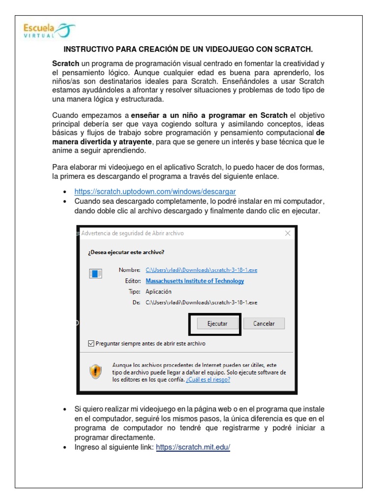 Instructivo Scratch 2021 06 28 095951 | PDF | Scratch (lenguaje de ...