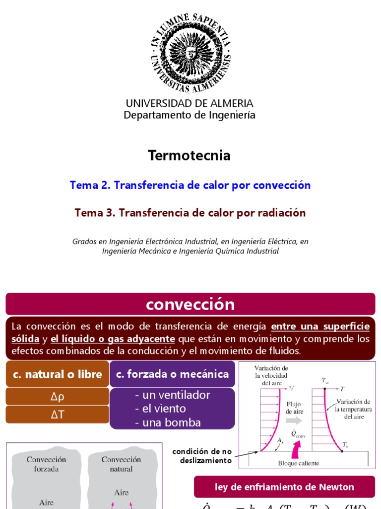 Transferencia de Calor: Convección y Radiación | PDF | Convección | Conduccion termica