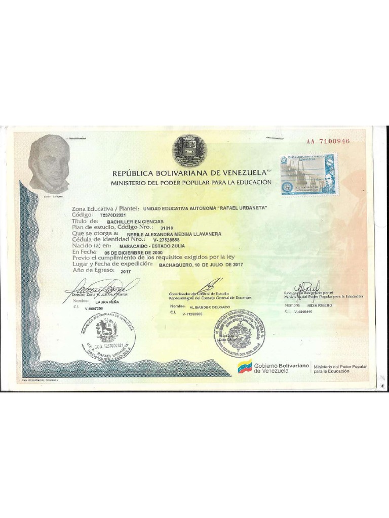 Titulo de Bachiller | PDF