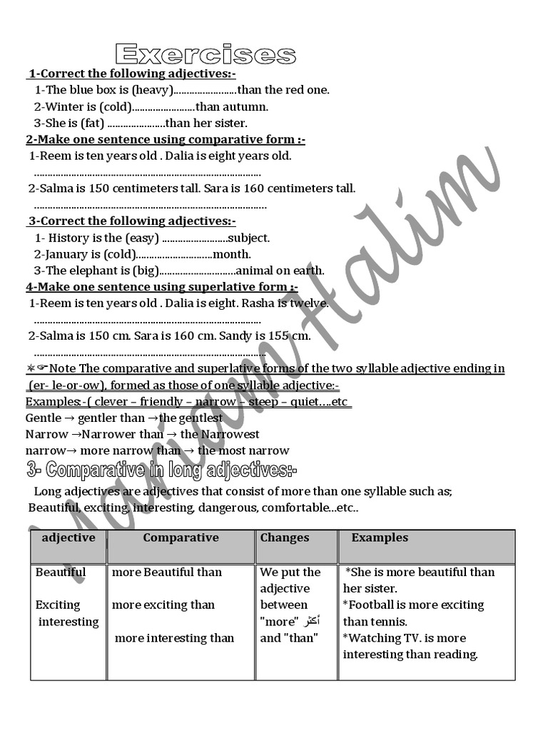 Comparative and Superlative Mine | PDF | Adjective | Grammar