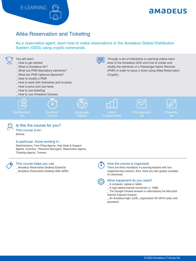 Amadeus Training Course 3927784553 | PDF | Information Technology ...