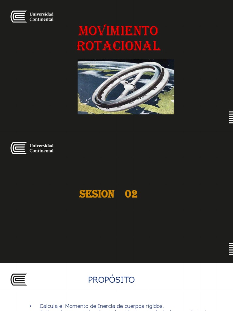 Momento de inercia y dinámica rotacional de cuerpos rígidos | PDF ...