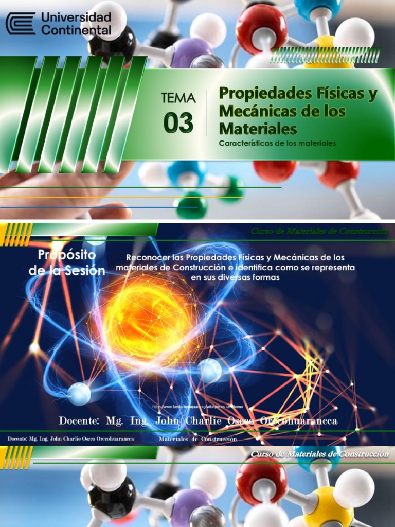 UC Materiales de Construcción S3 - Propiedades Físicas y Mecánicas de Los Materiales | PDF