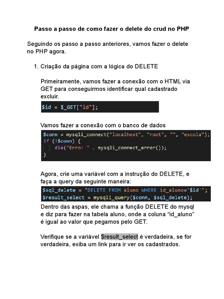 Como excluir registros no banco de dados utilizando a função DELETE no ...