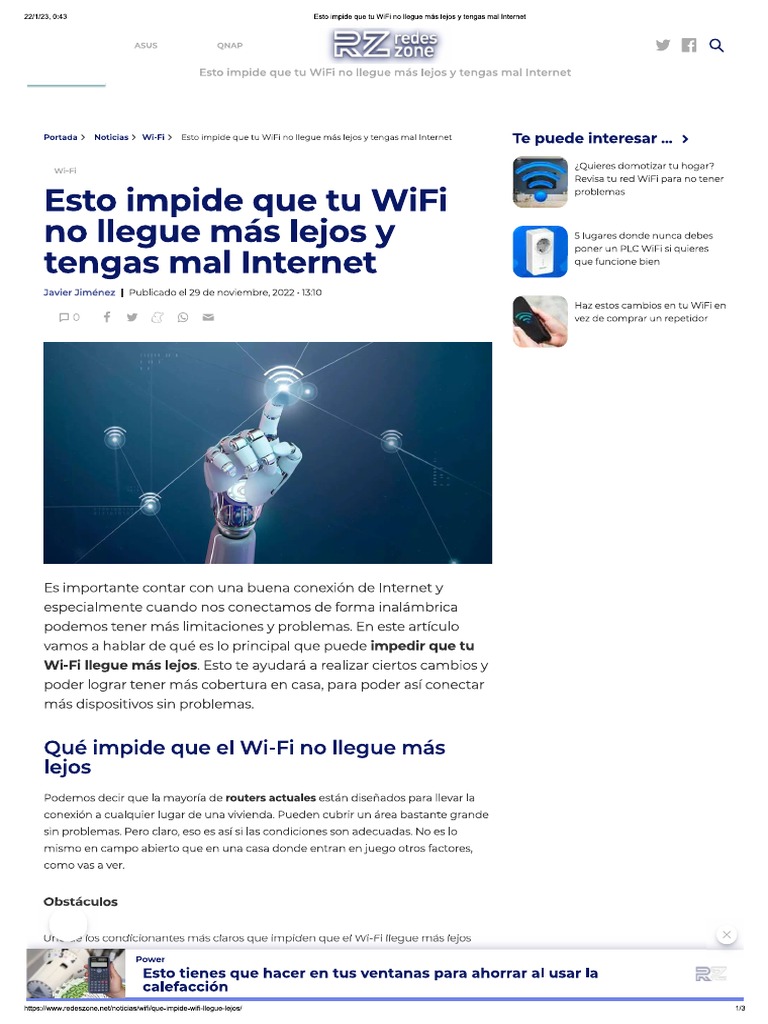 Esto Impide Que Tu WiFi No Llegue Más Lejos y Tengas Mal Internet | PDF