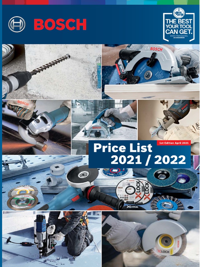 Bosch Accessories Price List 2021-2022 1st Edition April 2021 | PDF