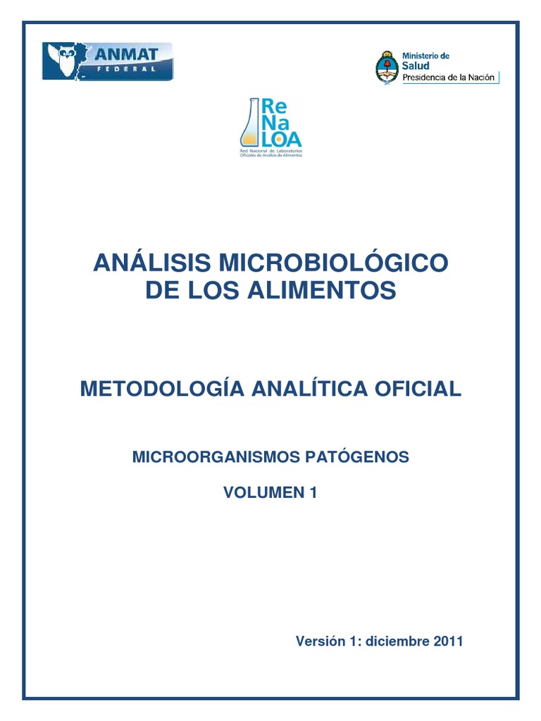 Analisis Microbiologico de Los Alimentos Anmat | PDF | Salmonela ...